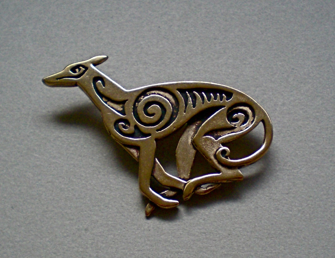 Greyhound Brooch or Pendant in Bronze - Etsy