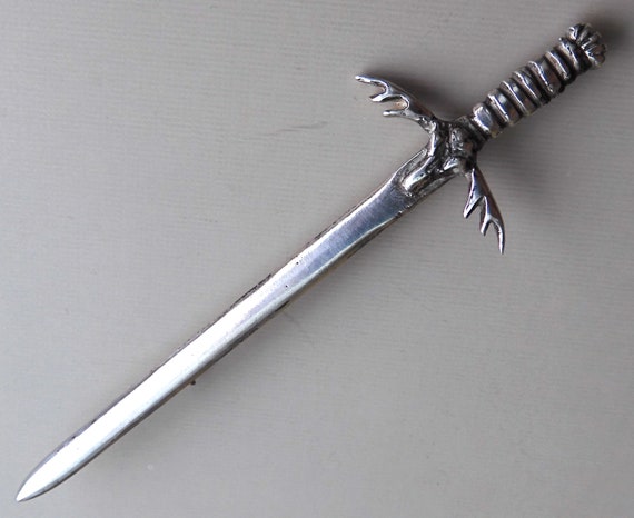Sword Brooch in Silver or Bronze - Etsy