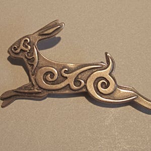 Celtic Rabbit Brooch or Pendant in Bronze - Etsy