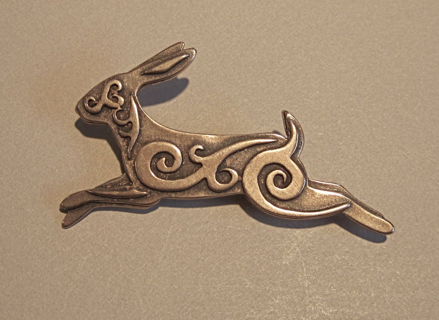 Celtic Rabbit Brooch or Pendant in Bronze - Etsy