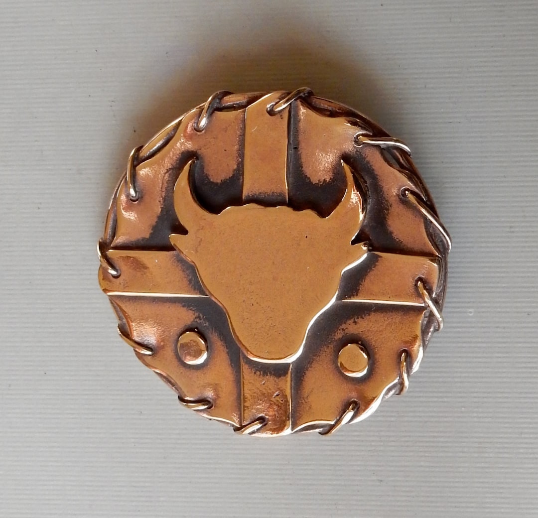 Buffalo Shield - Brooch and Pendant - Etsy