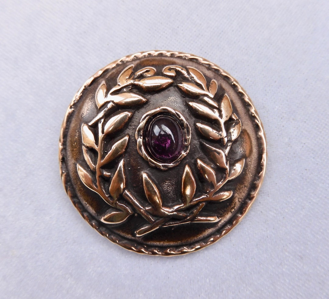 SCA Laurel Peerage Medallion in Bronze With Amethyst - Etsy