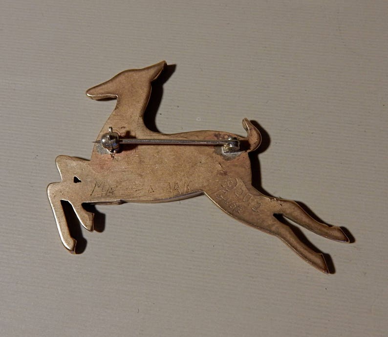 Leaping Deer Pin or Pendant in Bronze - Etsy India