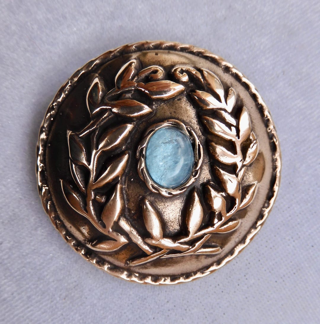 SCA Laurel Peerage Medallion in Bronze With Aquamarine - Etsy