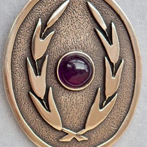 SCA Laurel Peerage Medallion in Bronze With Amethyst - Etsy
