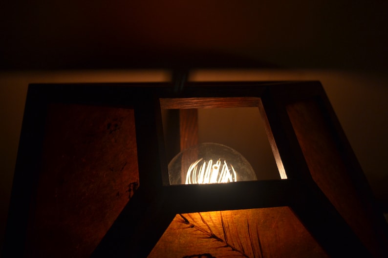 Mission Craftsman Style Oak and Mica Table Lamp - Etsy