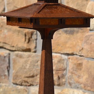 Handmade Prairie Craftsman Table Lamp: Mission Style Oak, Mica Shade - Etsy