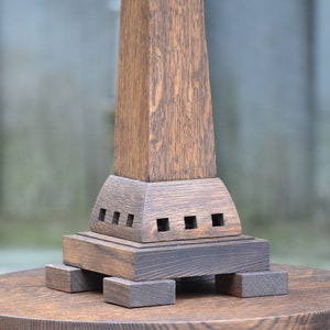 Handmade Prairie Craftsman Table Lamp: Mission Style Oak, Mica Shade - Etsy