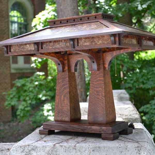 Mission Style Mica Table Lamp - Etsy