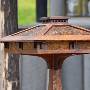 Handmade Prairie Craftsman Table Lamp: Mission Style Oak, Mica Shade - Etsy