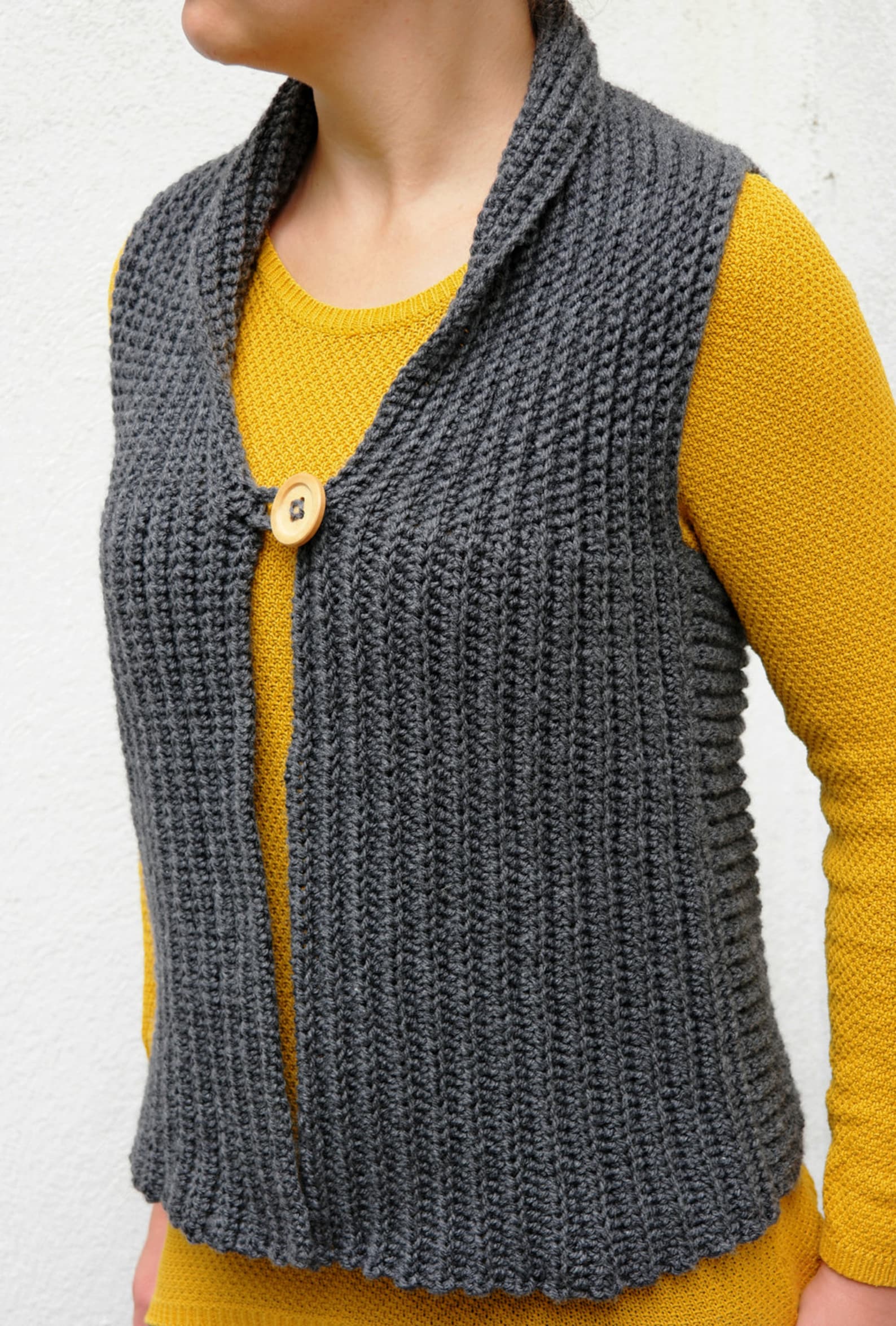 Crochet Pattern Vest, Gilet, Waistcoat. Easy to Crochet. English and ...