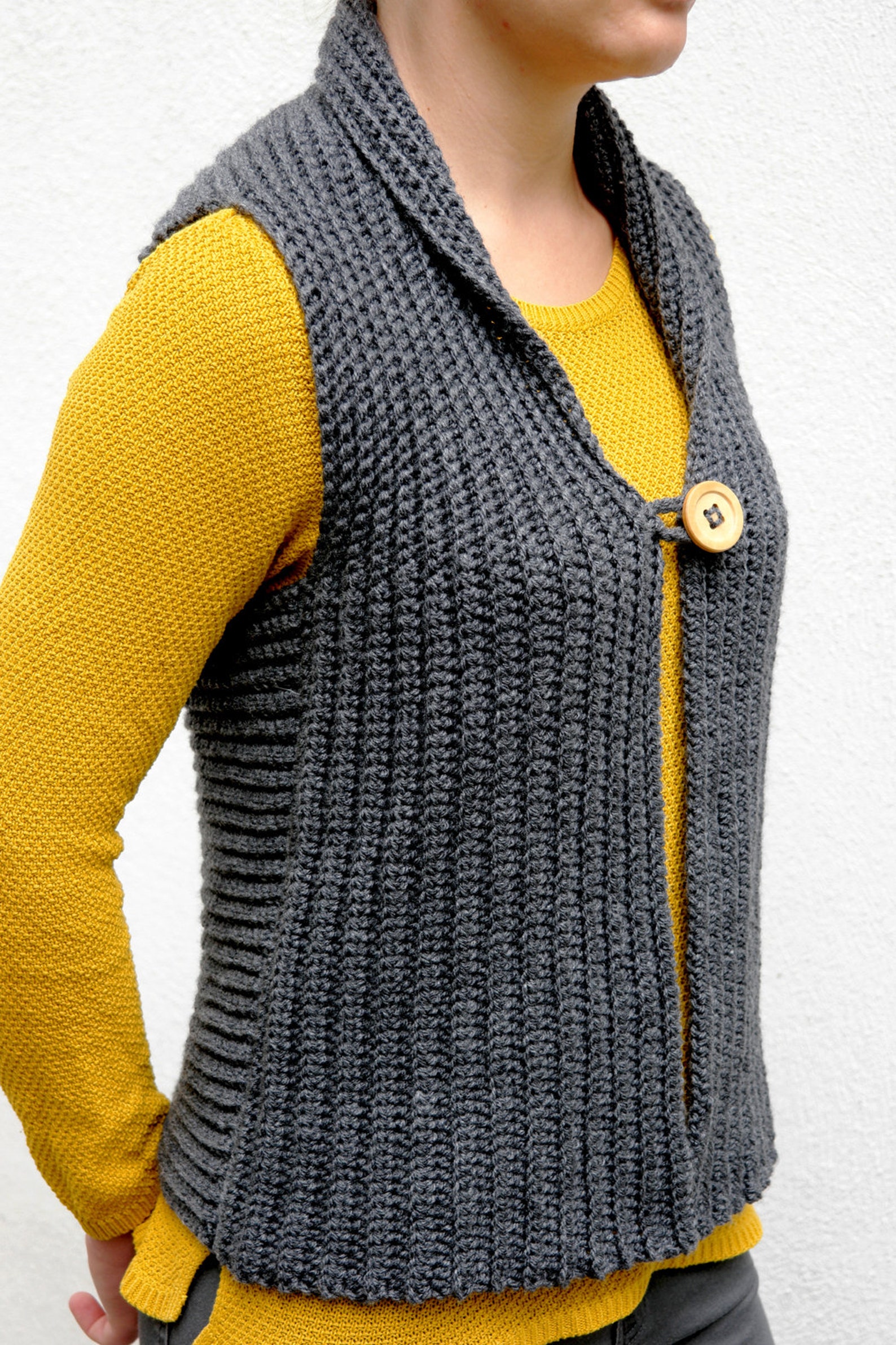 Crochet Pattern Vest, Gilet, Waistcoat. Easy to Crochet. English and ...