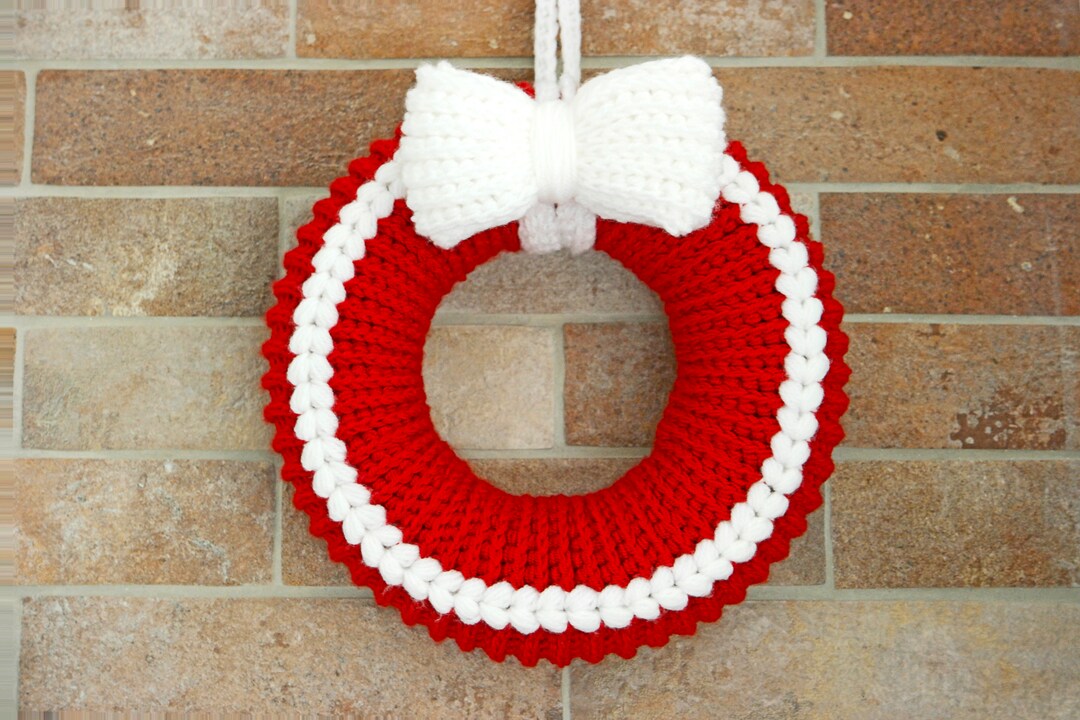 Crochet Pattern for a Christmas Door Wreath. Englishgerman. Pattern PDF ...