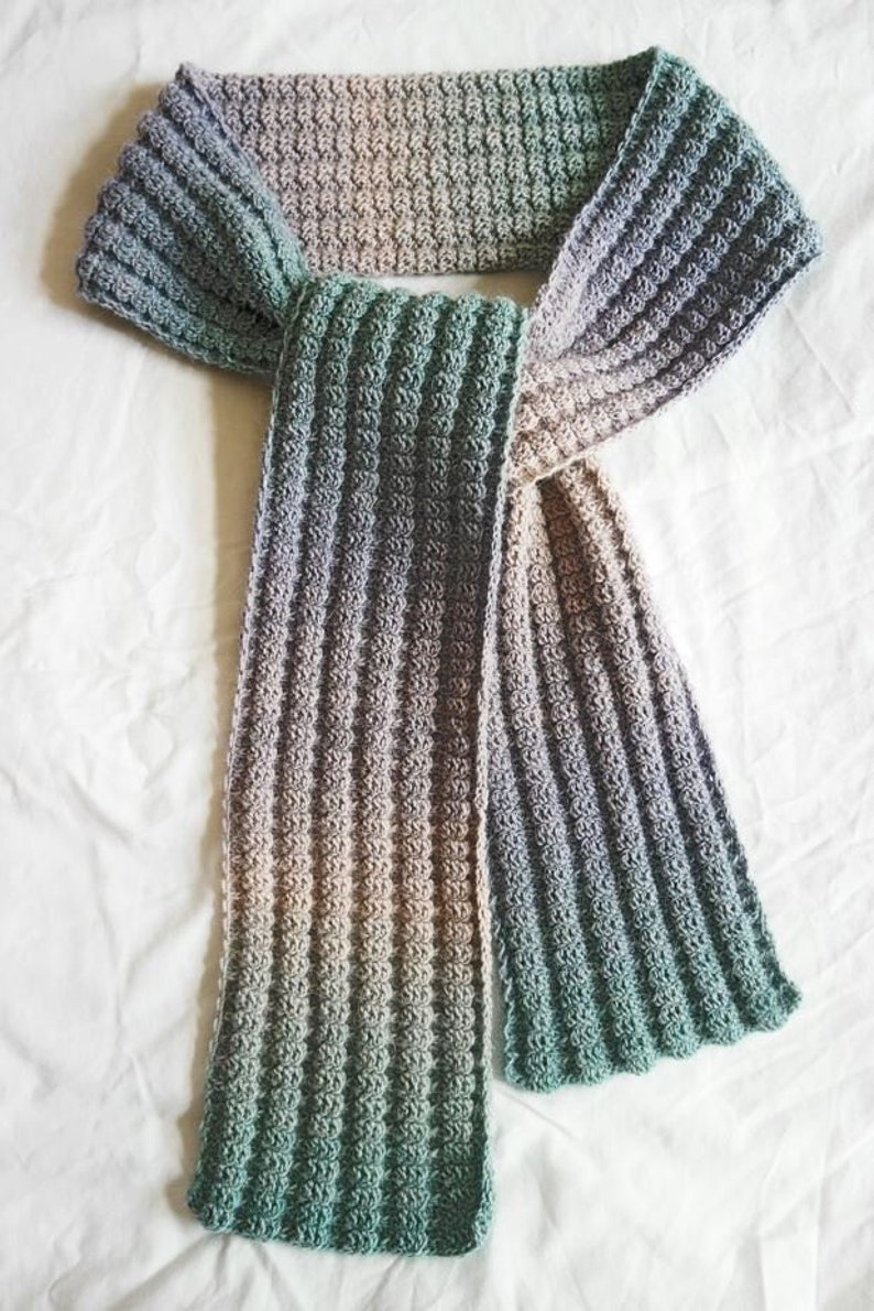 Crochet Pattern for Unisex Scarf With Lovely Texture. Perfect for ...