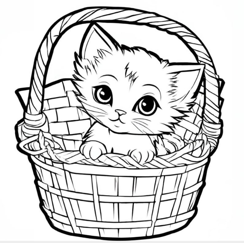 Cats, Coloring Book, 16 Pages - Etsy