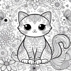 Cats, Coloring Book, 16 Pages - Etsy