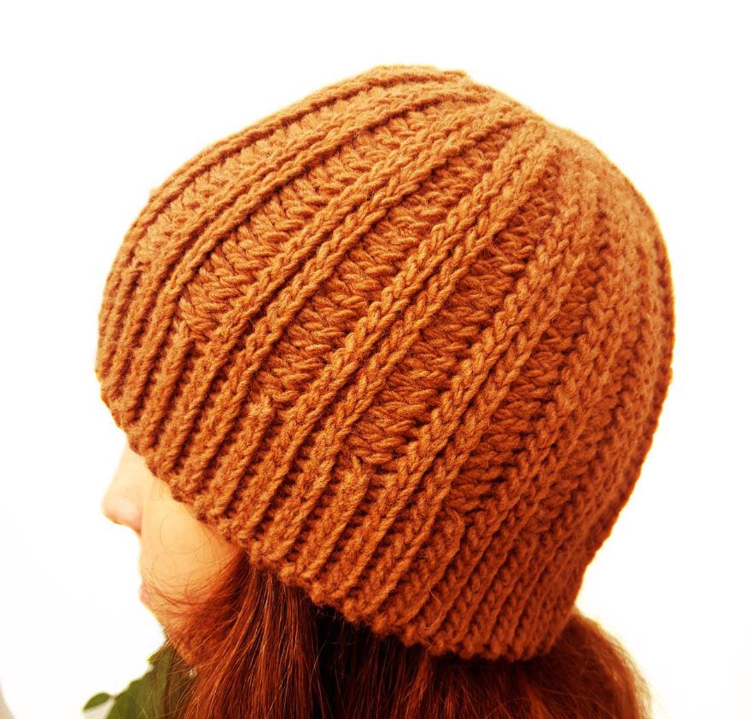 Crochet Pattern for Ribbed Hat. Crocheted in One Piece. Men's Crochet ...