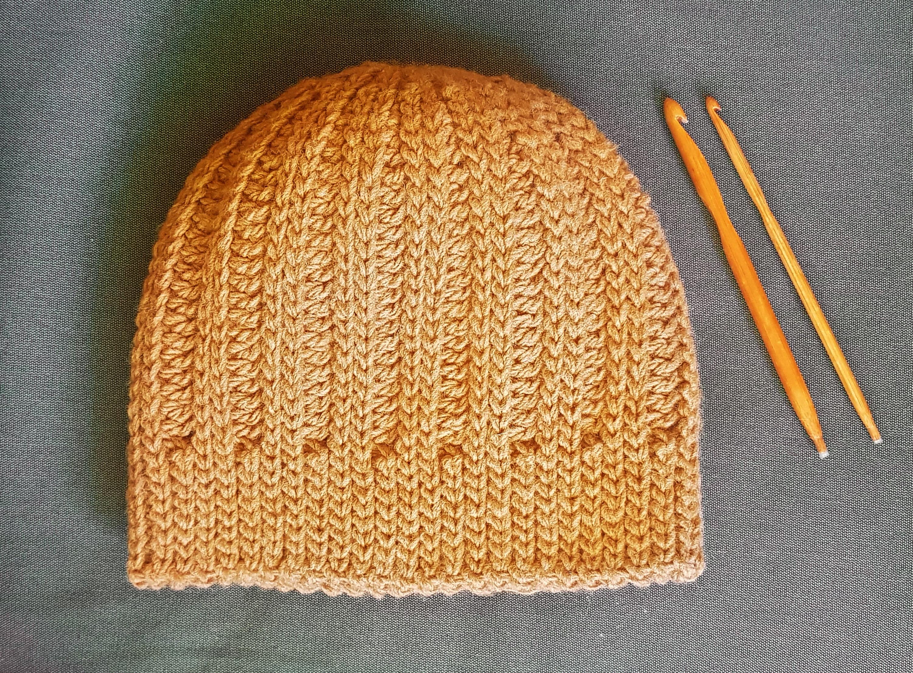 Crochet Pattern for Ribbed Hat. Crocheted in One Piece. Men's Crochet ...