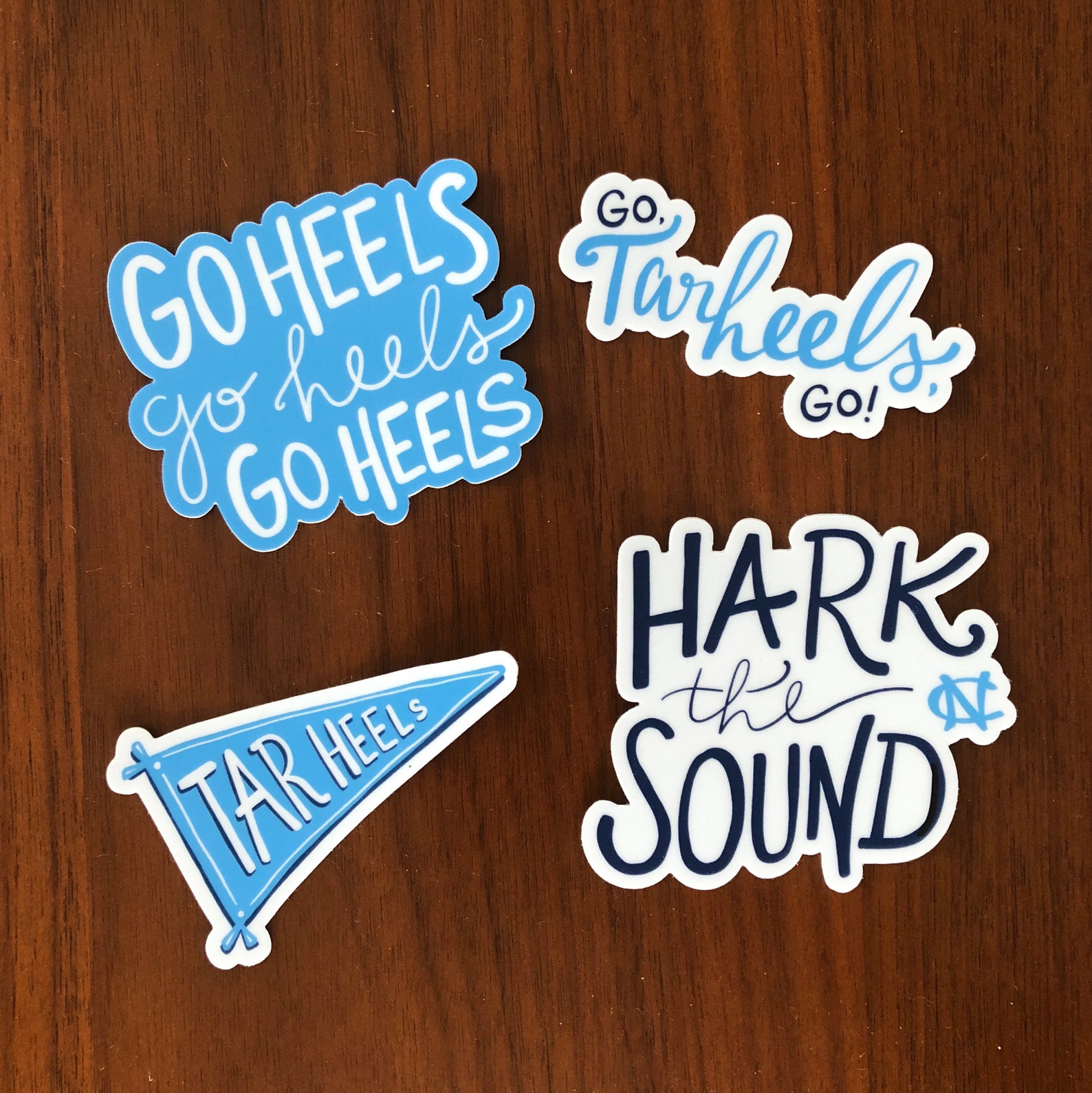 UNC Chapel Hill Tar Heels Sticker Set of 4 | Etsy