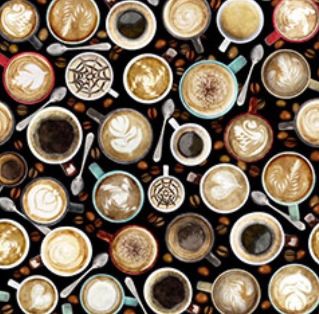 QT Barista Coffee Mugs 29455 -J Cotton Fabric - Etsy