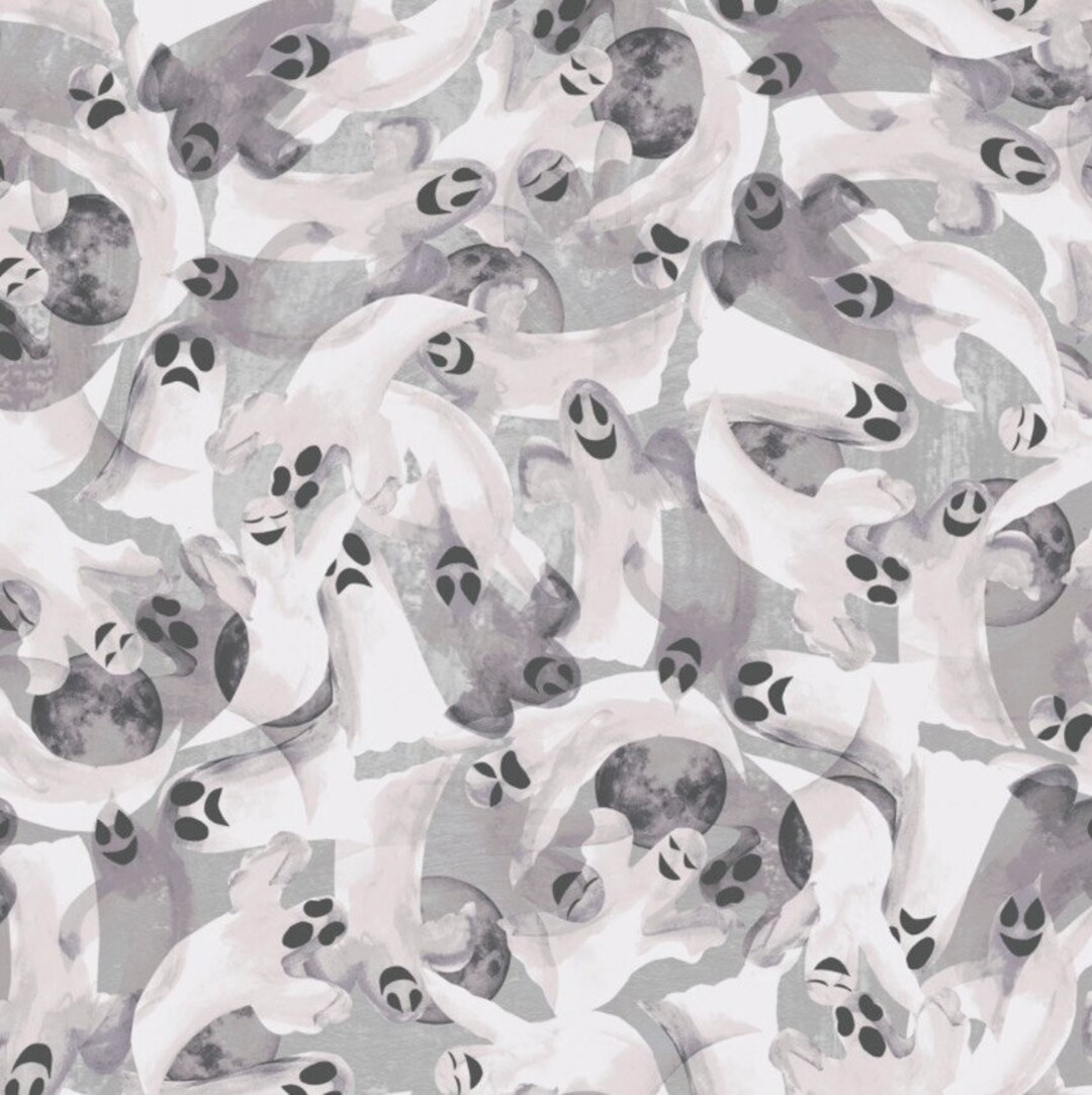 Clothworks Haunted Hollow Ghosts 100% Quilt Shop Cotton Fabric by the ...