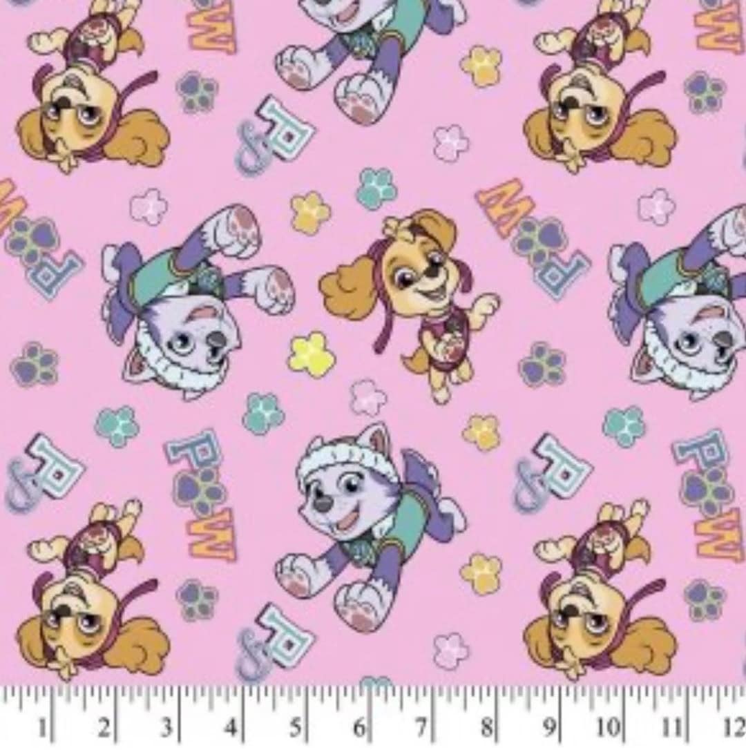 Davids Textiles Paw Patrol Team Skye And Everest 100 Quilt Shop Etsy