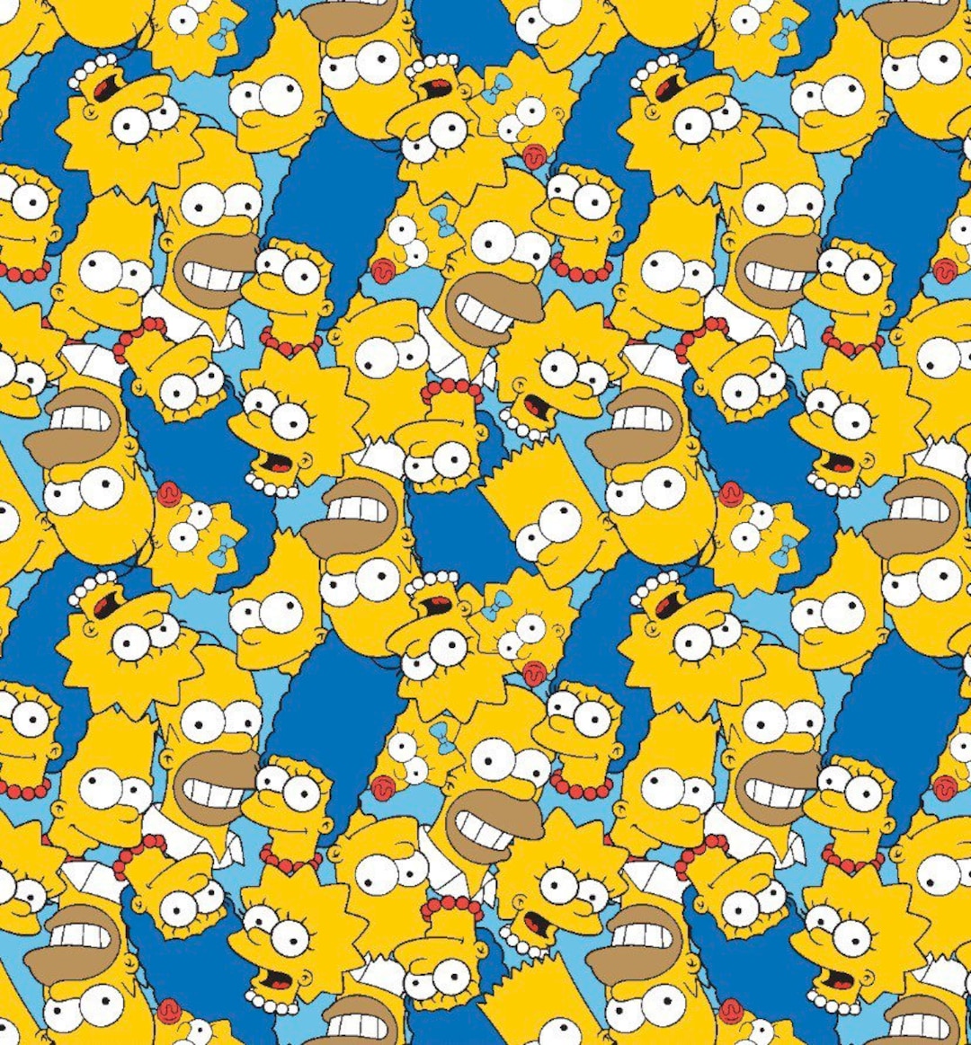 Springs Creative Simpsons Head Toss CP74550 Fabric - Etsy