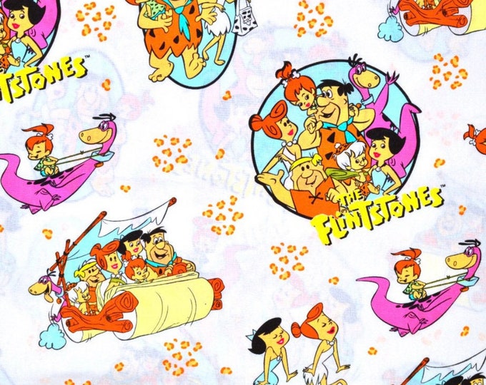 Camelot Fabrics the Flintstones Cotton Fabric, Camelot Fabrics Remnant ...
