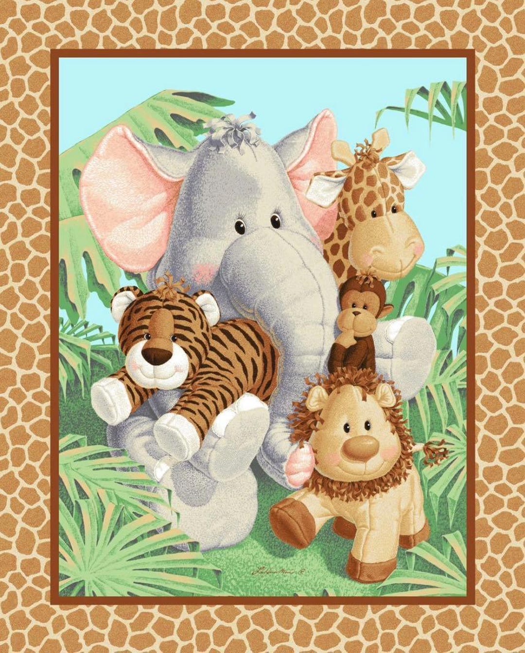 Fabric Traditions Jungle Babies Panel 3494 36”x43” Panel - Etsy
