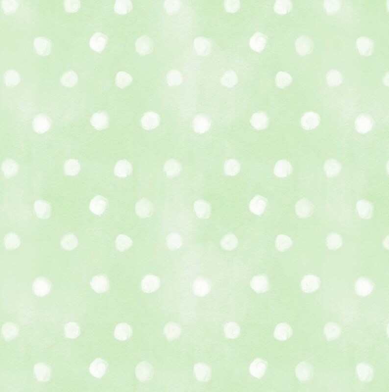 Clothworks Spring Has Sprungs Pastel Green Dots CLTY4014-20 Cotton ...