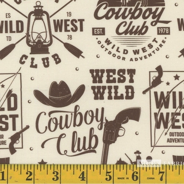 Wild West Cowboy Fabric - Etsy