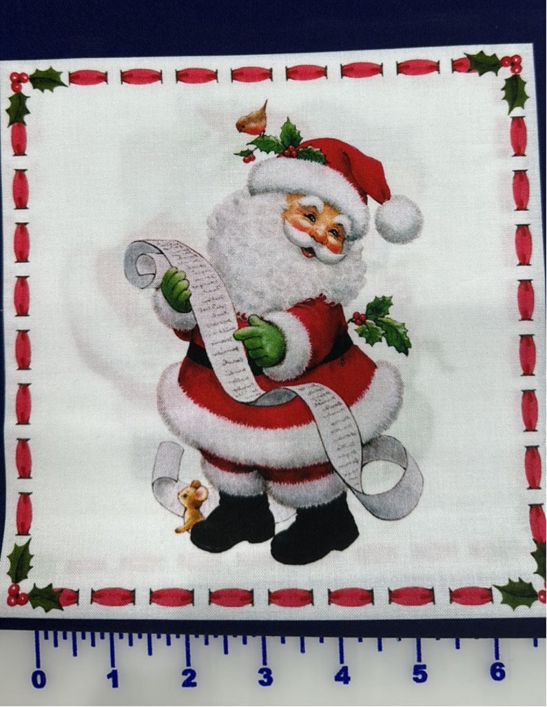 Elizabeth’s Studio Santas List Santas Blocks Midnight Blue ELS4129-MID ...