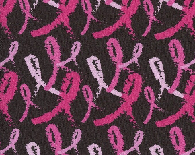 Mook Fabrics Pink Ribbons Chalkboard Cancer Awareness Ribbons - Etsy