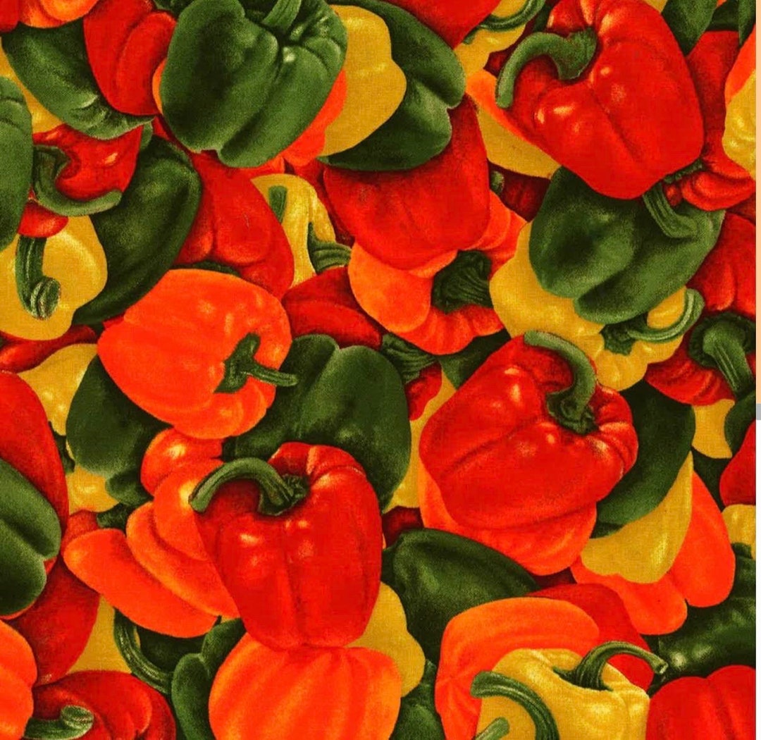 Oasis Fabrics Multi Bell Peppers 100% Quilt Shop Cotton Fabric - Etsy
