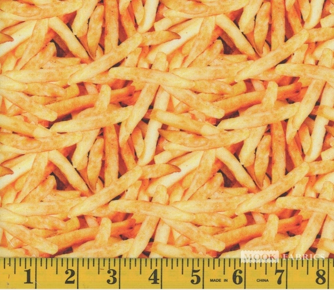 Mook Fabrics Fast Food French Fries 127609 Cotton Fabric by the Yard - Etsy