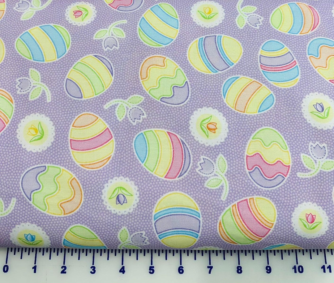 Northcott Easter Wishes Lilac Easter Eggs 10538-80 Cotton Fabric - Etsy