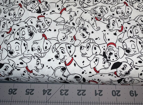 Camelot Fabrics Disney 101 Dalmatians Puppies on white background 100% ...