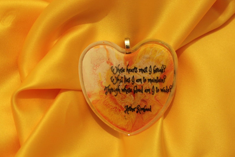 Poetry Pendant Necklace Intellectual Fashion Literary Quote Jewellery ...