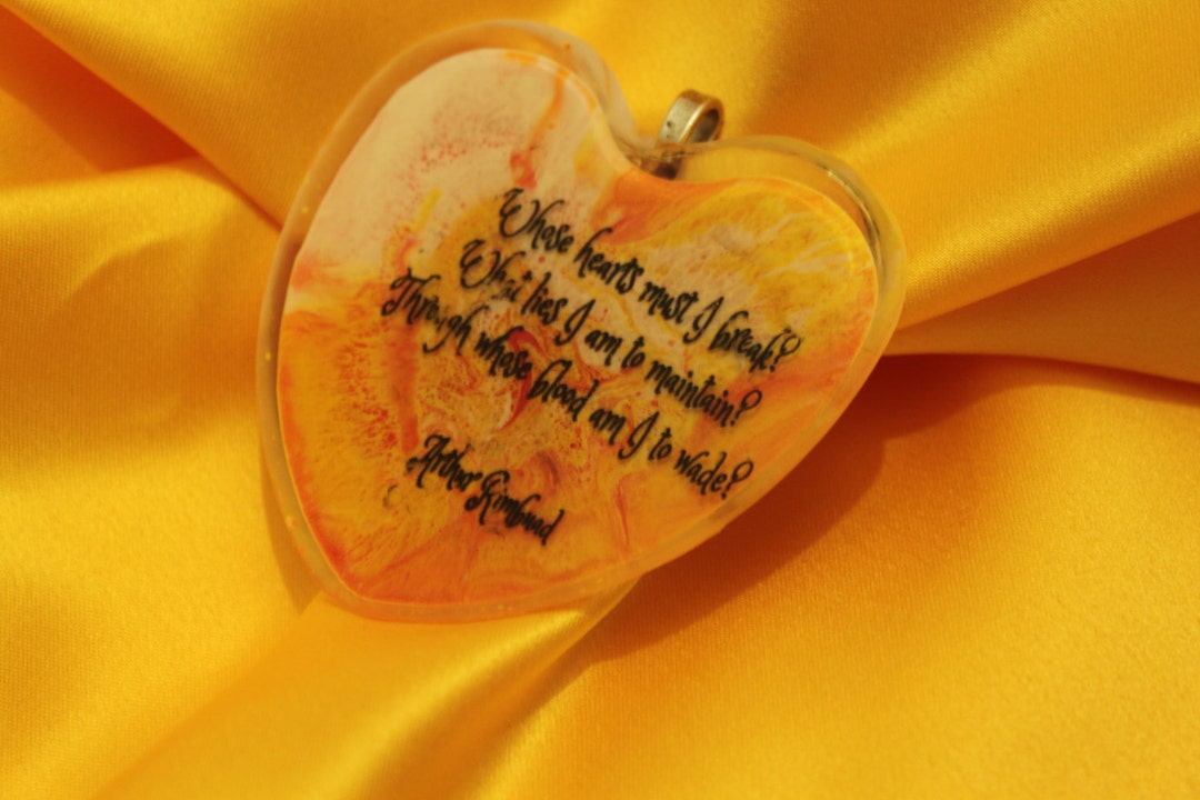 Poetry Pendant Necklace Intellectual Fashion Literary Quote Jewellery ...