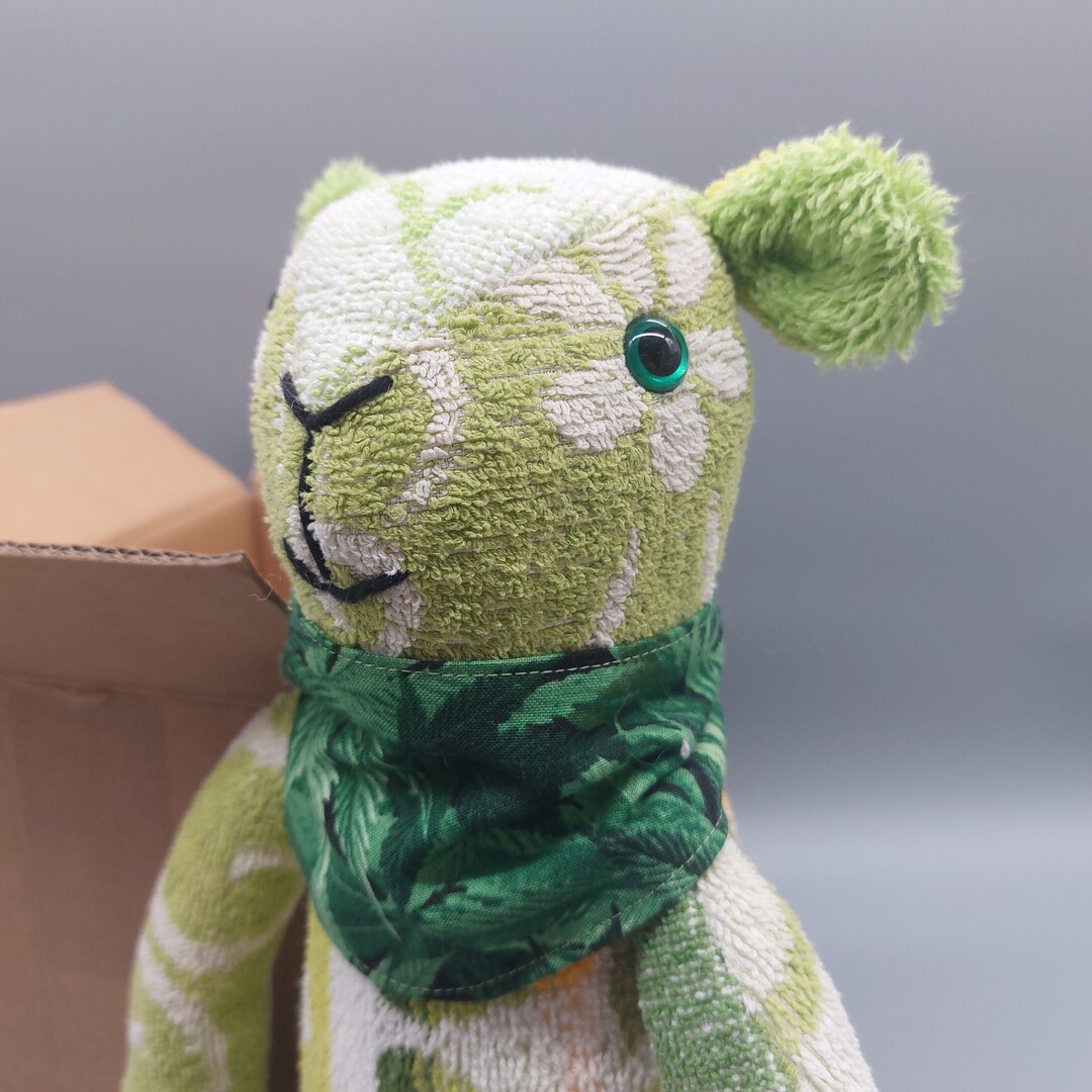 Terry Cloth Bear Vintage Terry Cloth Upcycled - Etsy