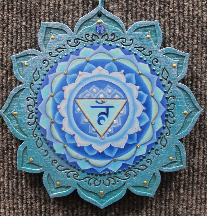5th chakra throat chakra spiritual art reiki wall | Etsy