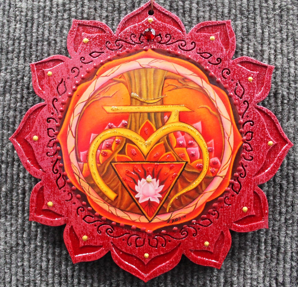 Root Chakra wall hanging First Chakra yoga room art Healing | Etsy