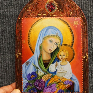 Virgin Mary Art Religious Icon catholic Wall Art Catholic - Etsy