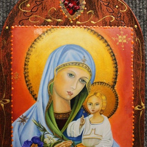 Virgin Mary Art Religious Icon catholic Wall Art Catholic - Etsy