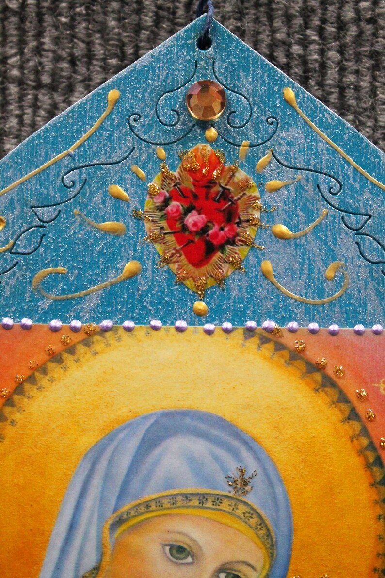 Virgin Mary art Religious Icon Catholic wall art Catholic | Etsy