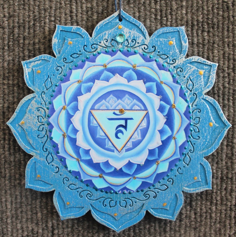 5th Chakra Throat Chakra Spiritual Art Reiki Wall - Etsy