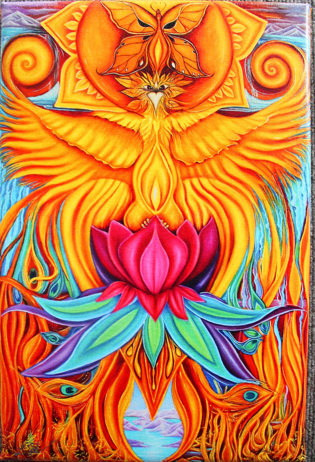 Phoenix Rising Canvas Print, Phoenix Art, Phoenix Wall Art, Phoenix ...