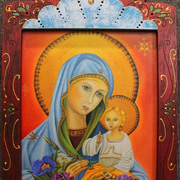 Mary and Child Icon - Etsy