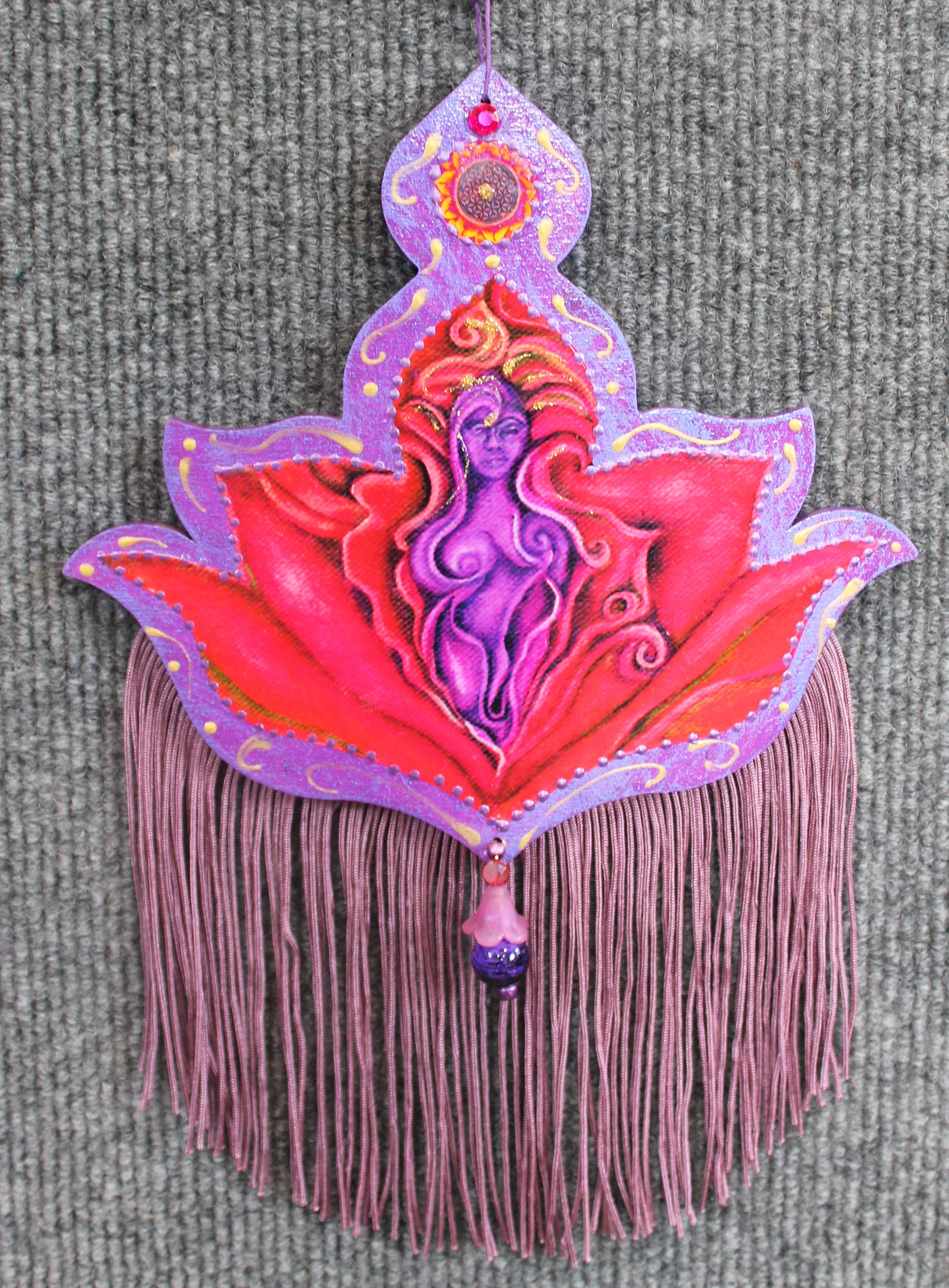 Goddess ornamentEarth Goddess Leaf goddess sculpture Mother | Etsy