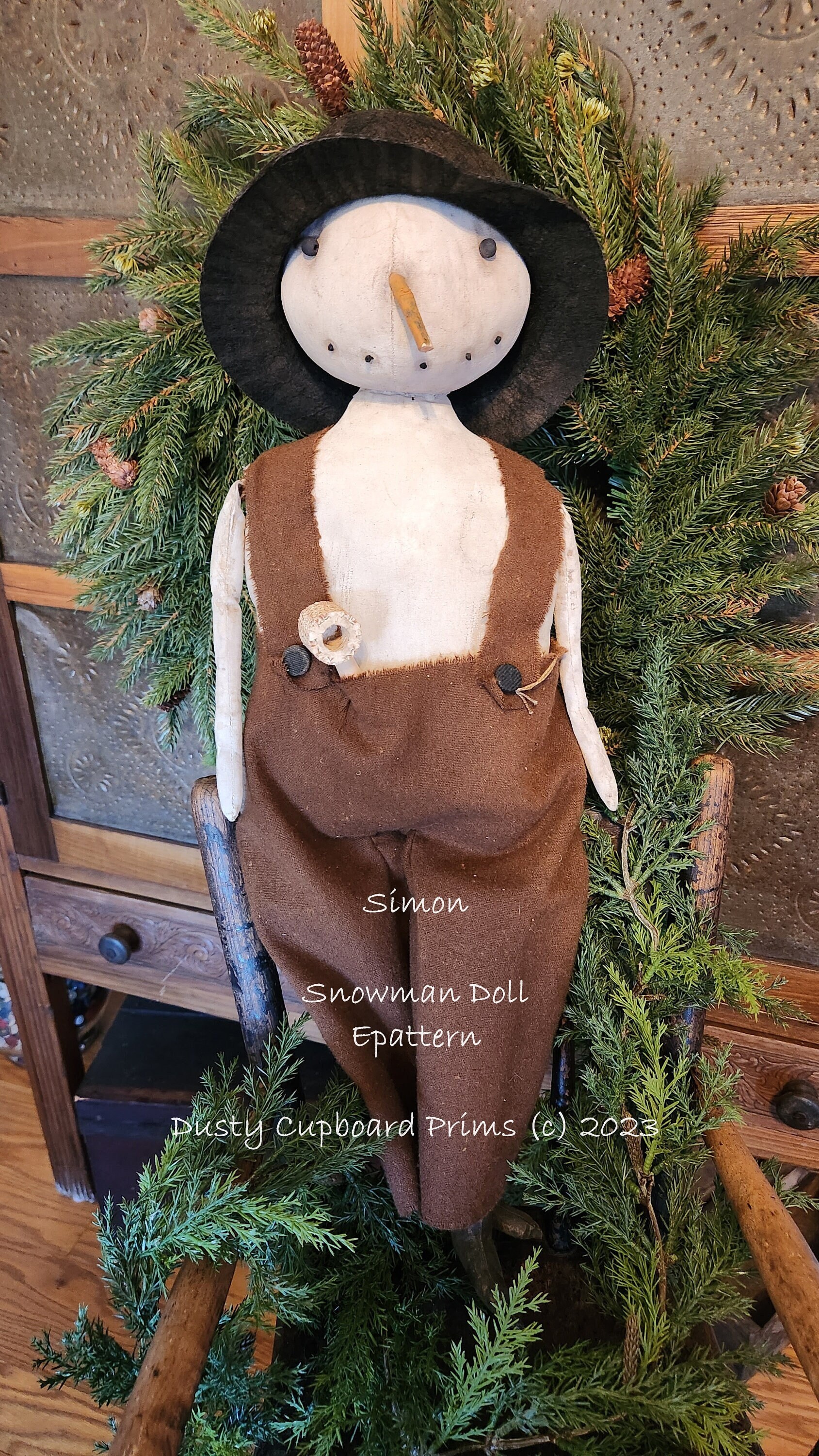 Simon Snowman Doll Epattern Winter Doll - Etsy